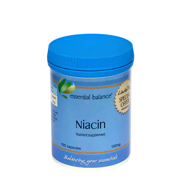 Niacin - 100 capsules 100mg OUT OF STOCK - Essential Balance