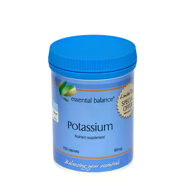 Potassium - 100 tablets 99mg - Essential Balance